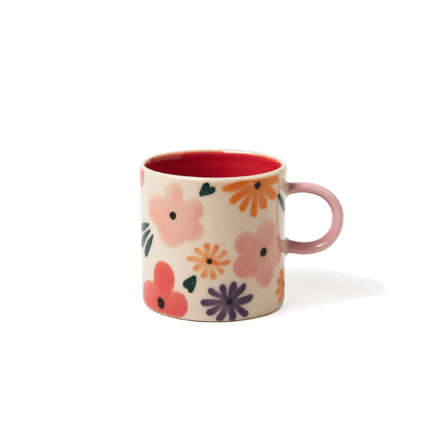 Jones & Co - Ditsy Espresso Mug - Pink - Red Sparrow Tea Company