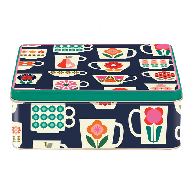 Kate Rhees - Tea Cup Biscuit Tin - Red Sparrow Tea Company