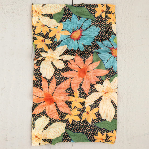 Natural Life - Boho Bandeau - Blue Coral Cream Floral - Red Sparrow Tea ...