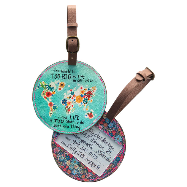 Natural Life - Travel Happy Luggage Tag - Red Sparrow Tea Company
