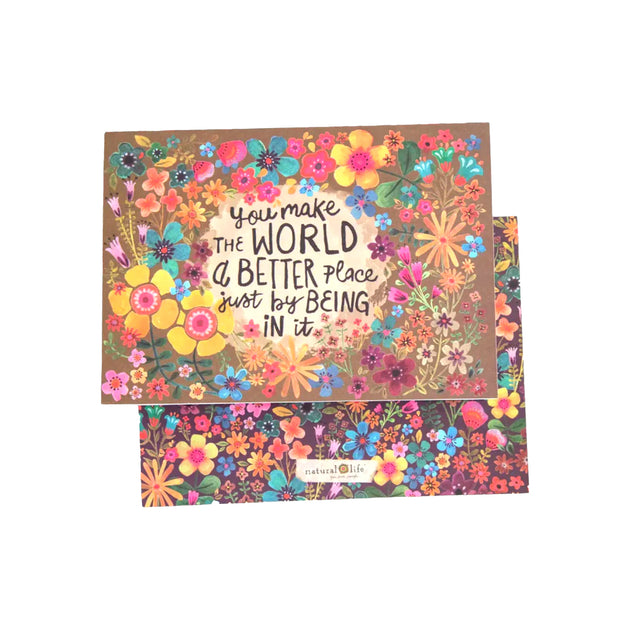 Natural Life - Greeting Card - You Make the World... - Red Sparrow Tea ...