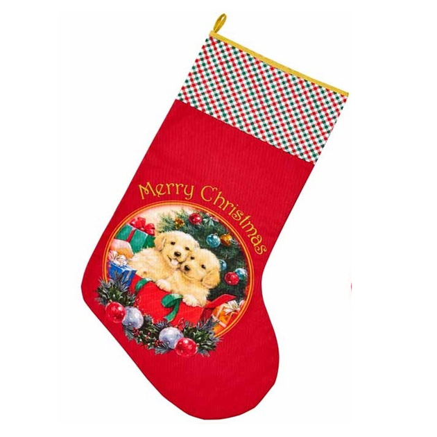 Ashdene - Christmas Furry Friends Stocking - Puppies - Red Sparrow Tea ...