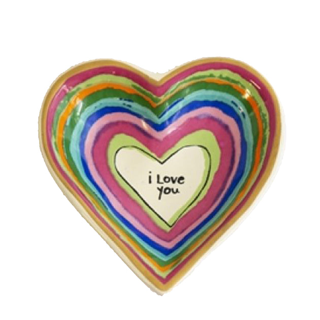 Natural Life - Trinket Dish - Rainbow Heart - Red Sparrow Tea Company