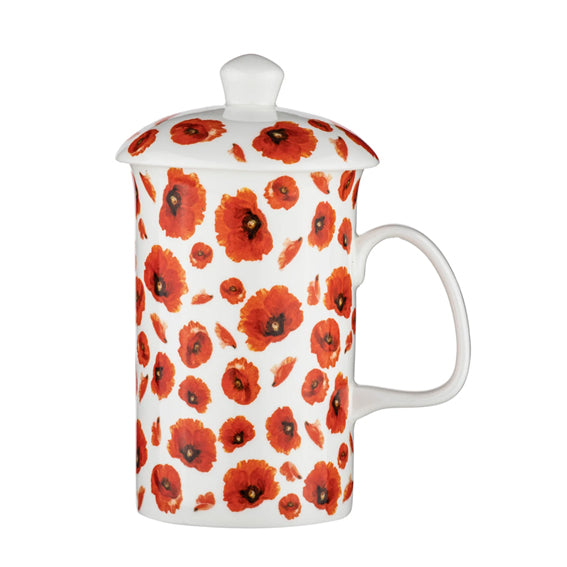Ashdene - Red Poppies AWM - 3 Piece Infuser Mug - Red Sparrow Tea Company